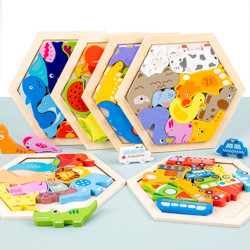 De madeira puzzle criativo/3d tridimensional puzzle infantil quebra ...