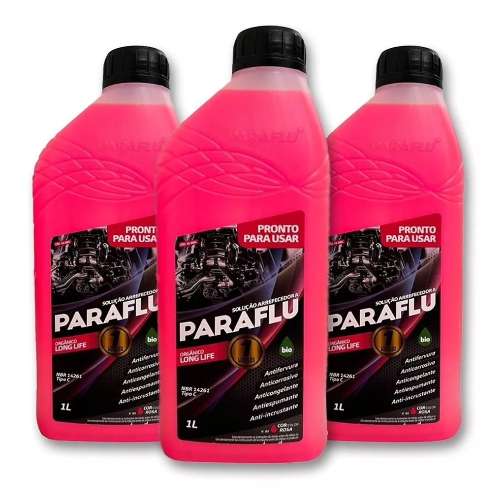 Kit 3 Litros Aditivo Para Radiador Paraflu Pronto Para Usar | Shopee Brasil