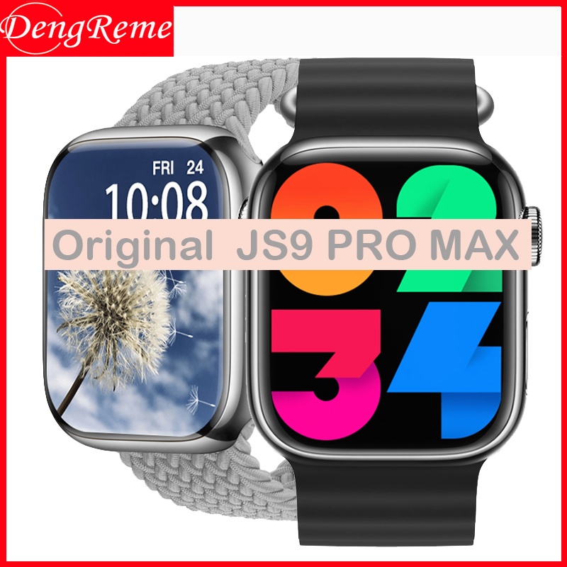 Tela AMOLED Smartwatch Relógio Inteligente JS9 Pro MAX Série 9 Bússola ...