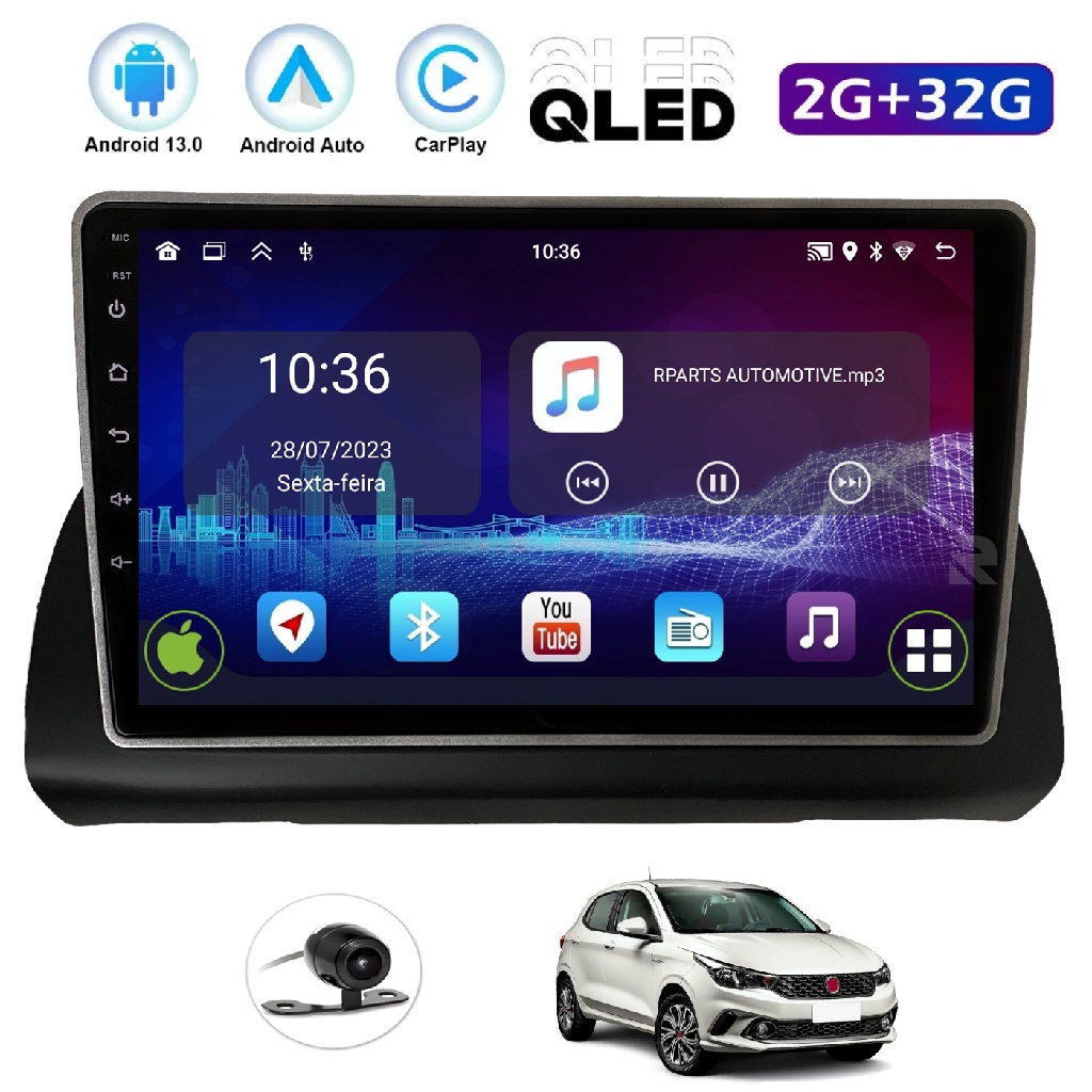 Kit Central Multimidia 9 Polegadas Android Fiat Argo Cronos | Shopee Brasil