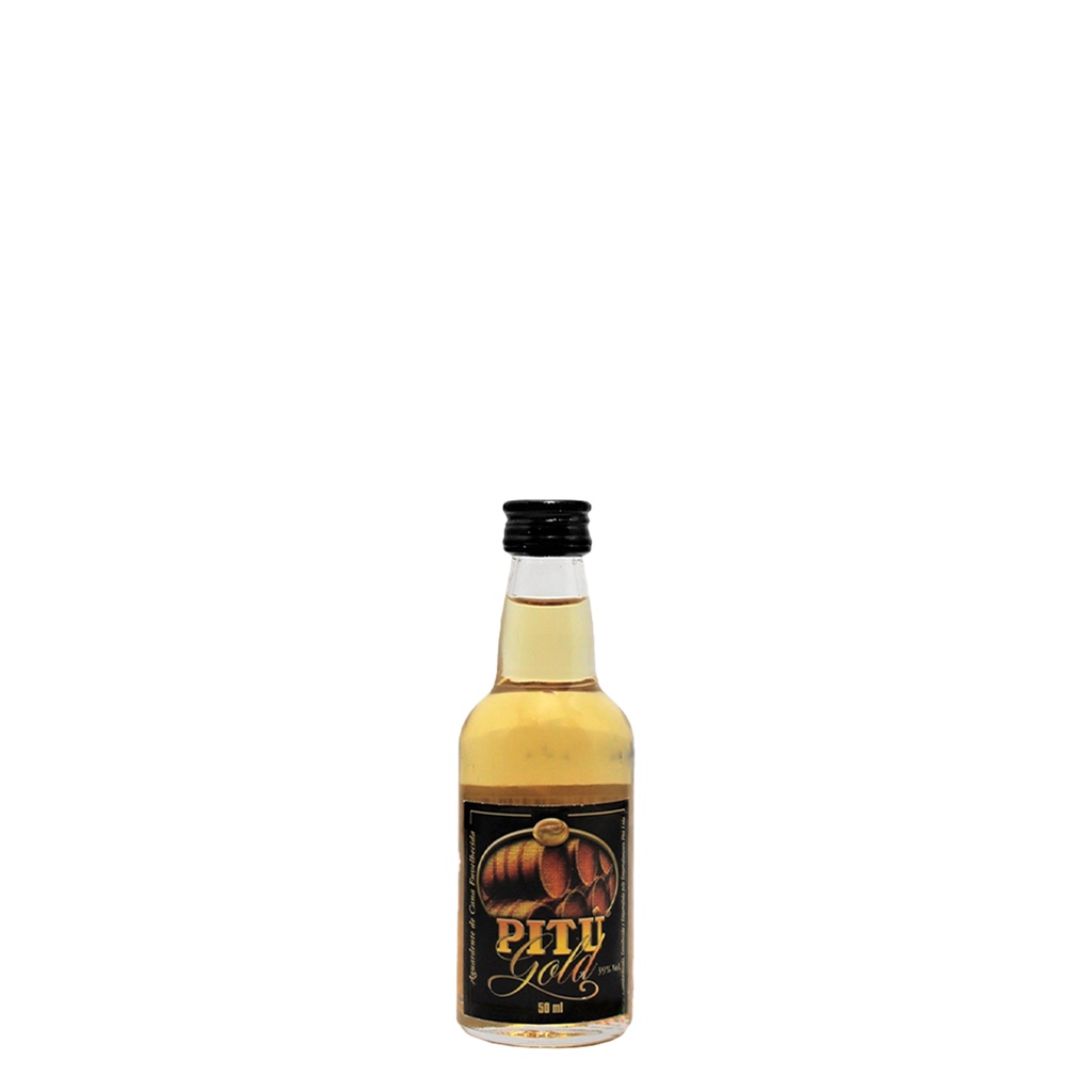 Miniatura Cachaça Aguardente Pitú Gold 50ml | Shopee Brasil