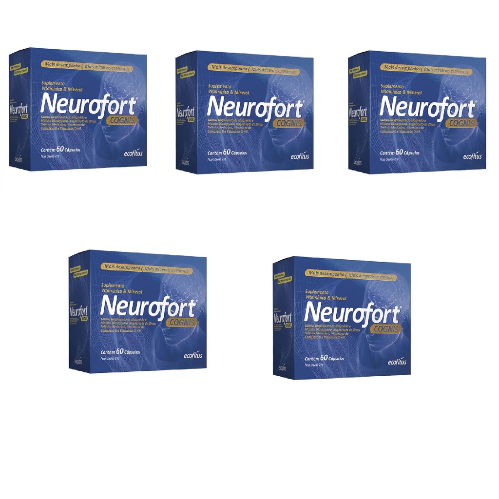 Kit 5 Suplemento Neurofort Cognis Com 60 Capsulas - Ecofitus | Shopee ...