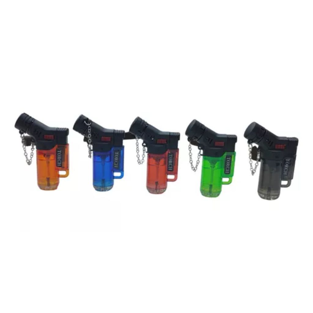 Isqueiro Maçarico com Gás Recarregável Trava Torch Cores | Shopee Brasil