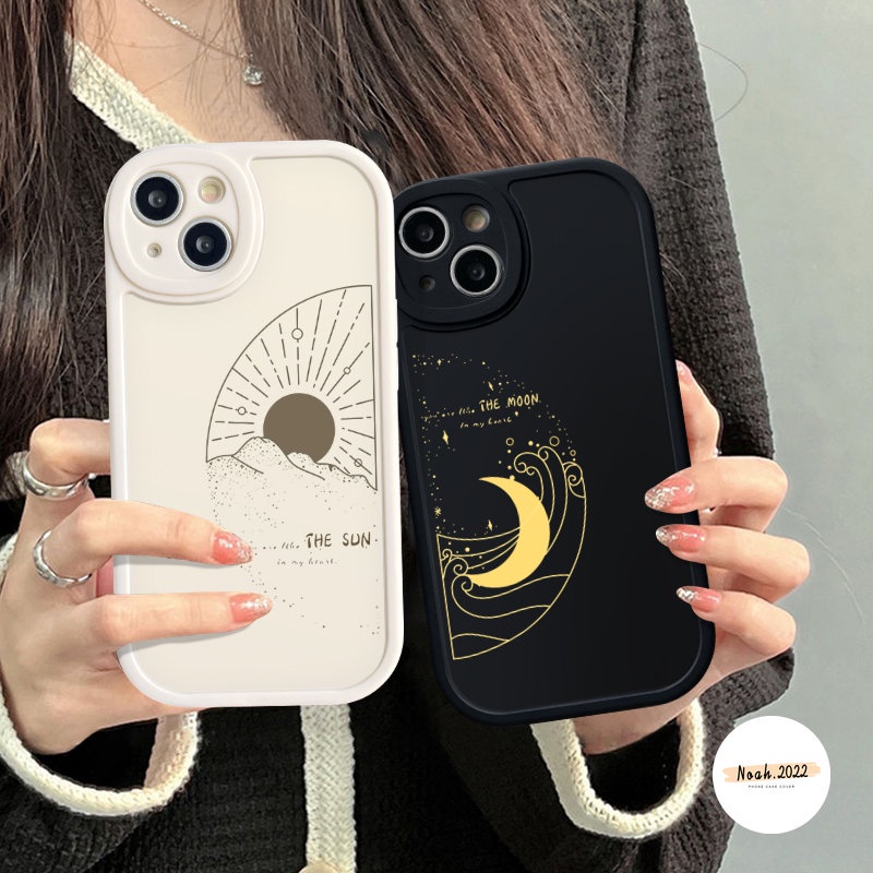 Simples A Lua Sol Capa Macia Casal Para Samsung A14 A13 A03s A50 A04s A34 A54 A04 A03 A12 A52 ...