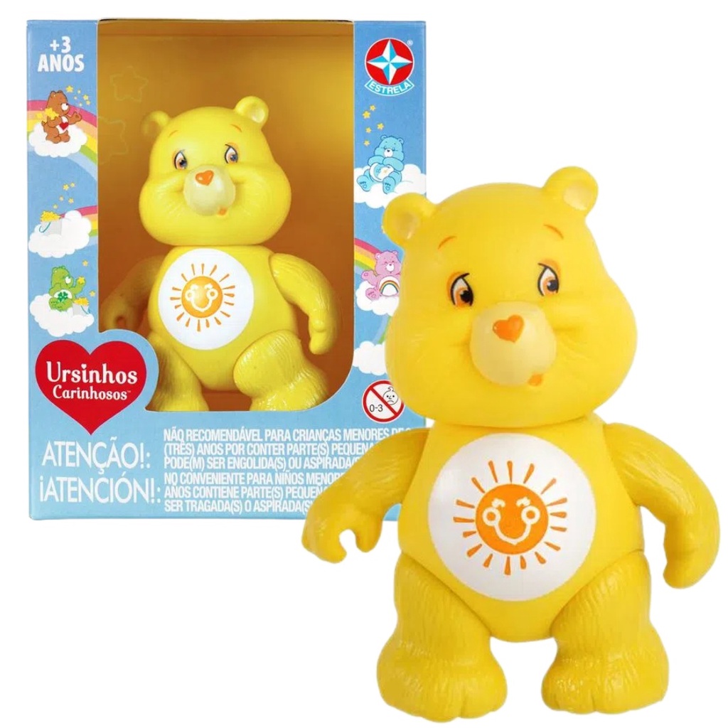 Mini Boneco Ursinhos Carinhosos Sol Care Bears Amarelo Vinil | Shopee ...