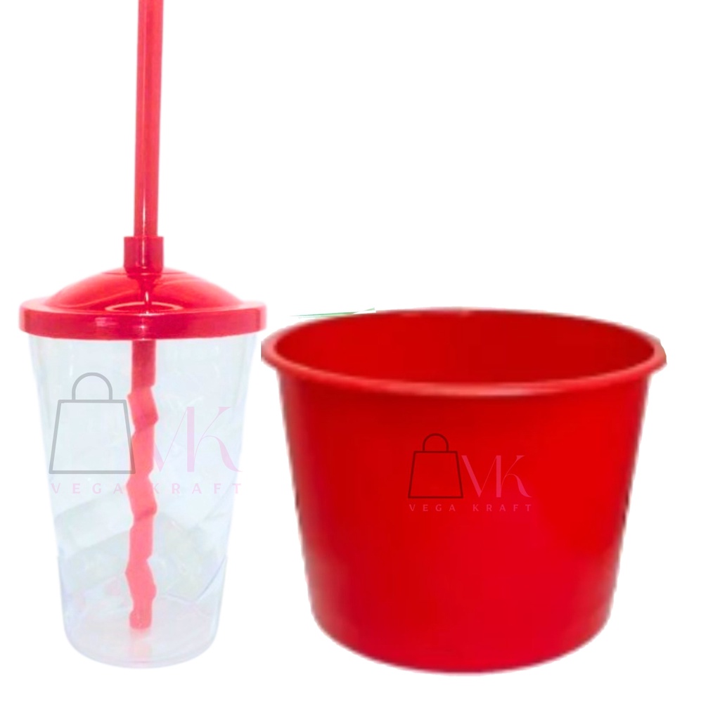 Kit Lembrança 20 Balde Pipoca 1,5 L+ 20 Copo Cristal Twister 400 ML ...