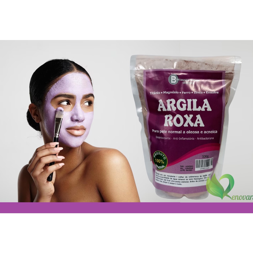 Argila ROXA 500G - Revitalizante e antisséptico - Natural | Shopee Brasil