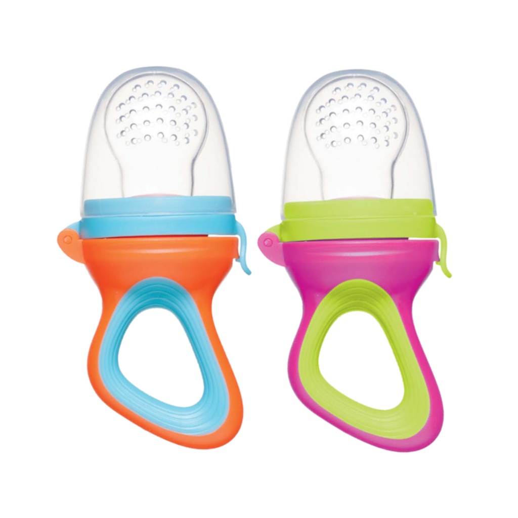 Chupeta Porta Fruta Introdução Alimentar Rosa e Laranja Buba | Shopee ...