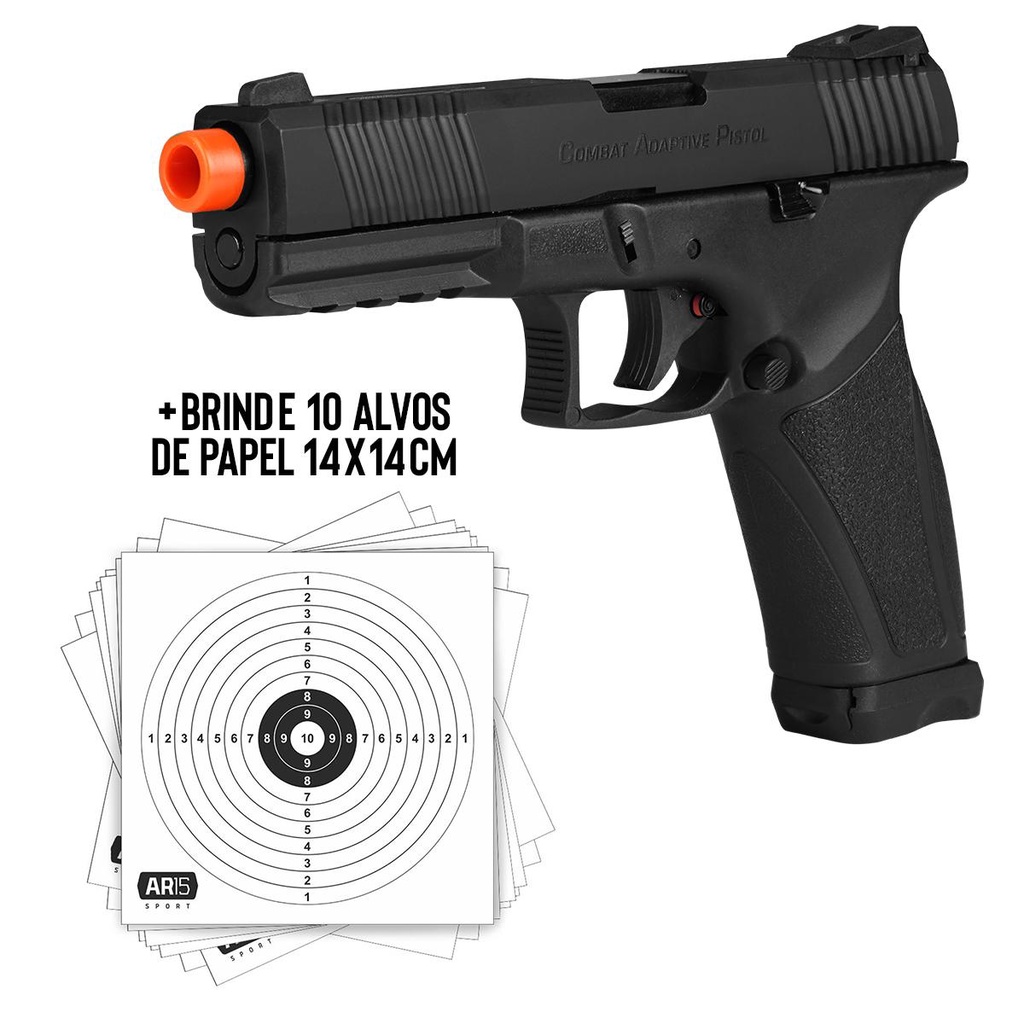 Pistola de Airsoft APS Z1 CAP Semi Metal Glock Blowback Co2 | Shopee Brasil