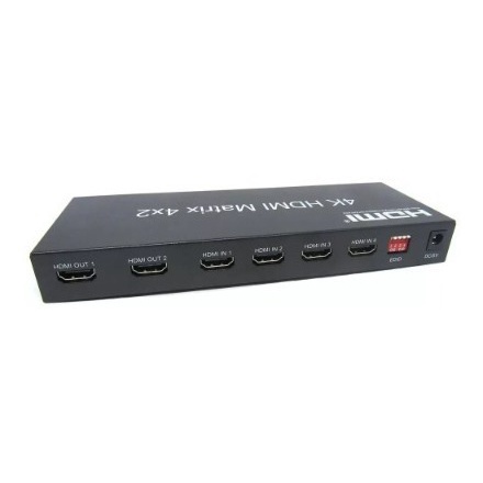 Matrix Hdmi 4x2 Switch Splitter 1080p 4k 3d Com Controle | Shopee Brasil