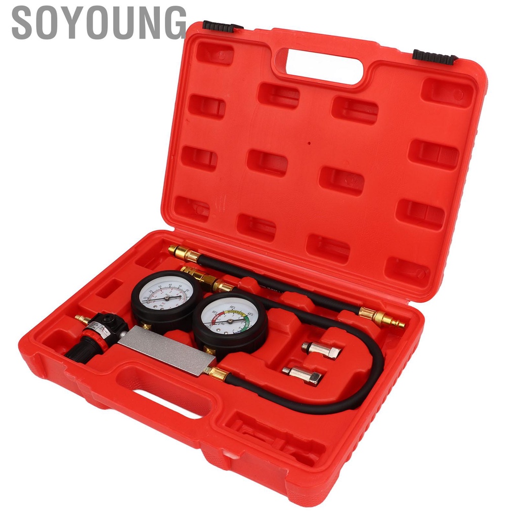 Soyoung Cylinder Leak Down Tester Kit Engine Compression Gauges Set for ...
