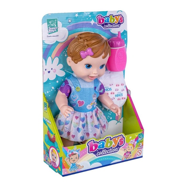 Boneca Baby's Collection Faz Xixi Morena | Shopee Brasil