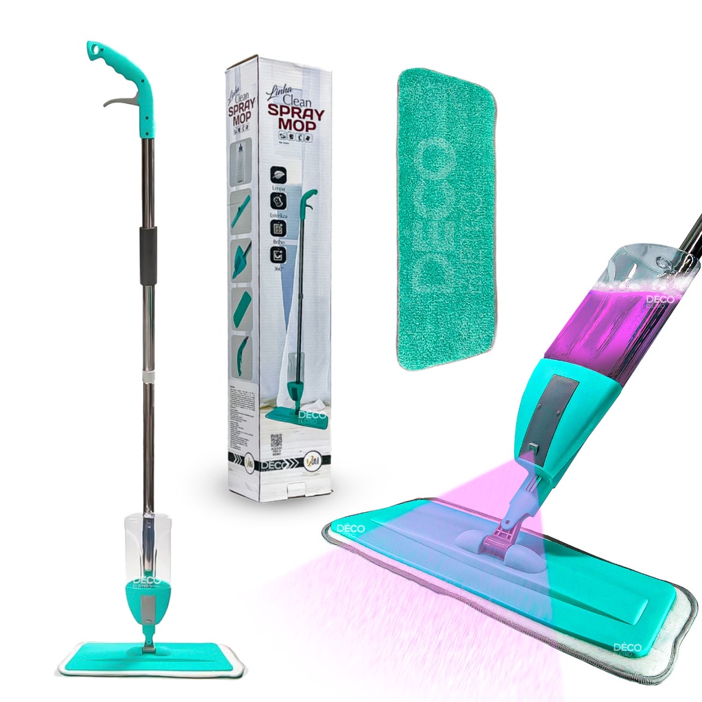 Rodo Com Spray Passa Pano Microfibra Mop Spray Vassoura Mágica Esfregão ...