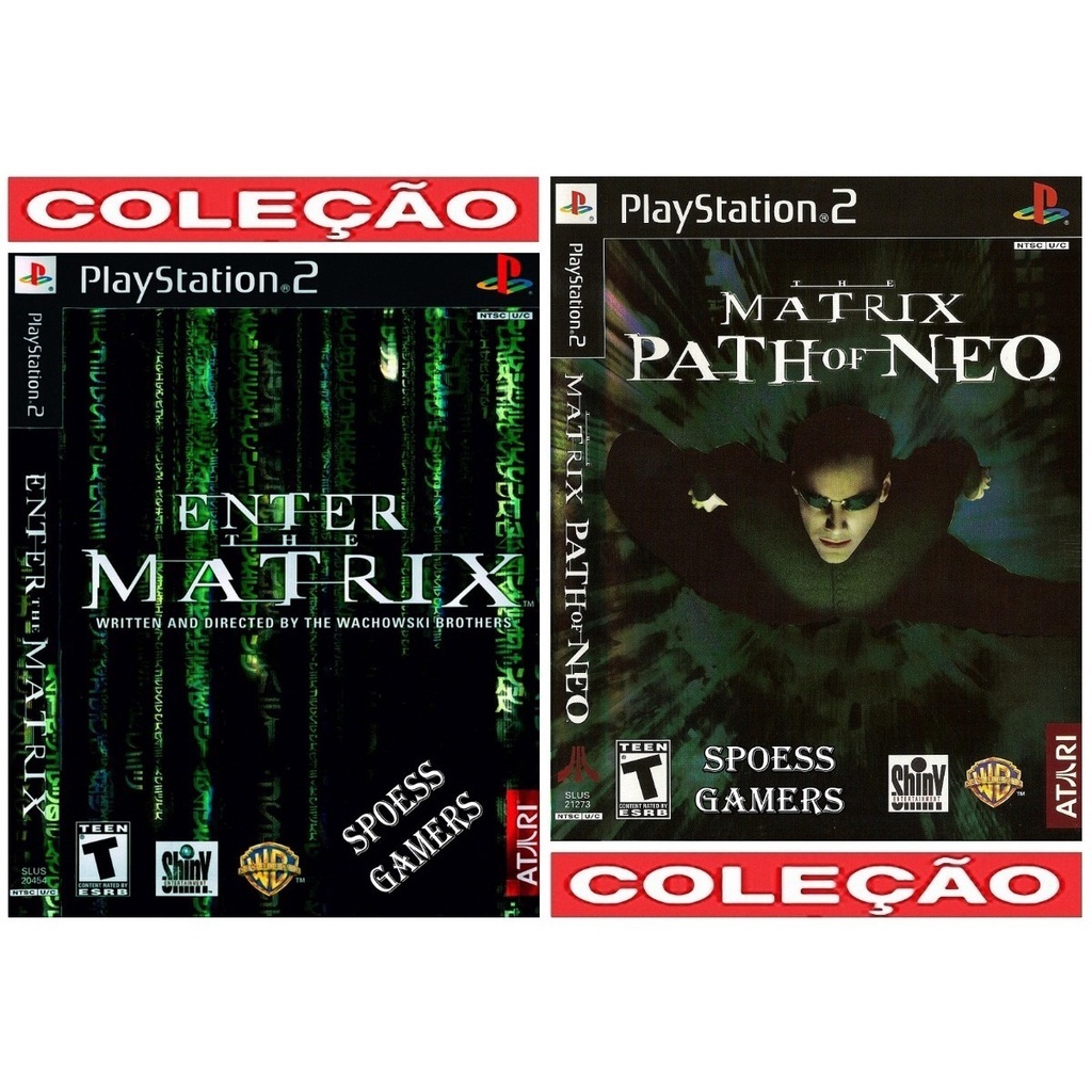 Enter The Matrix + Matrix Path Of Neo Ps2 (2 Dvds) Patch | Shopee Brasil