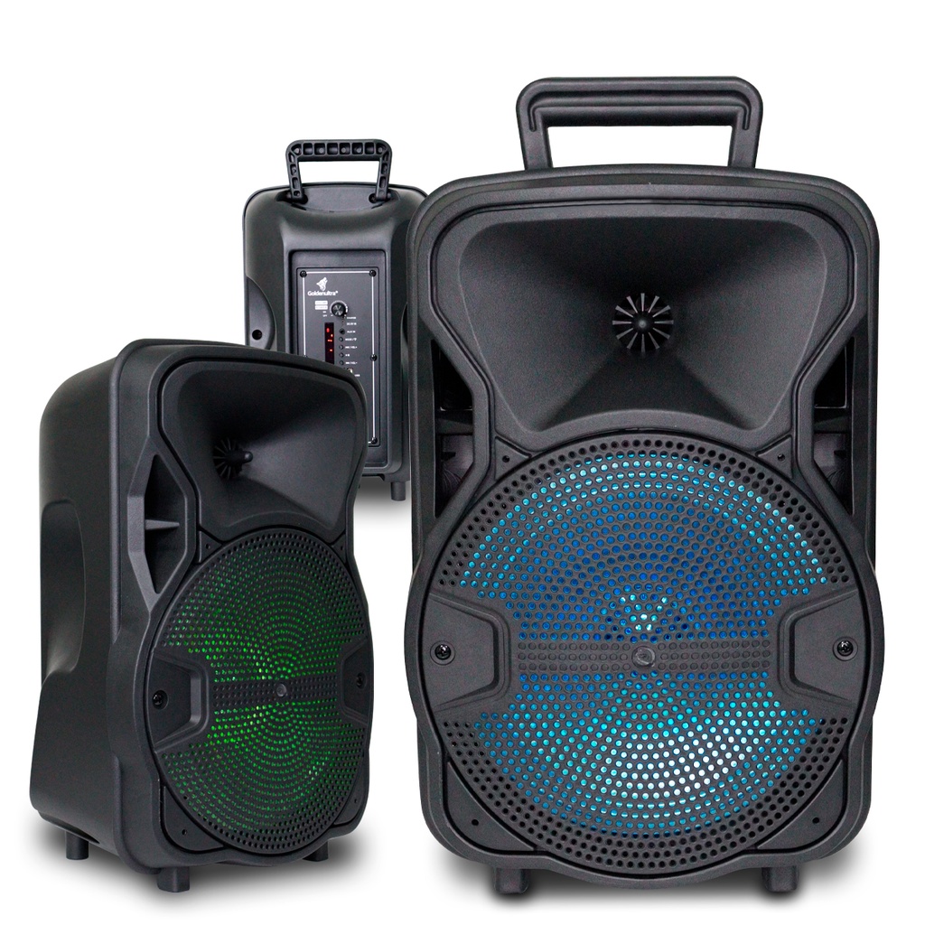 Caixa de Som Bluetooth Amplificada 120W RMS Com Microfone e Led GT-08 | Shopee Brasil