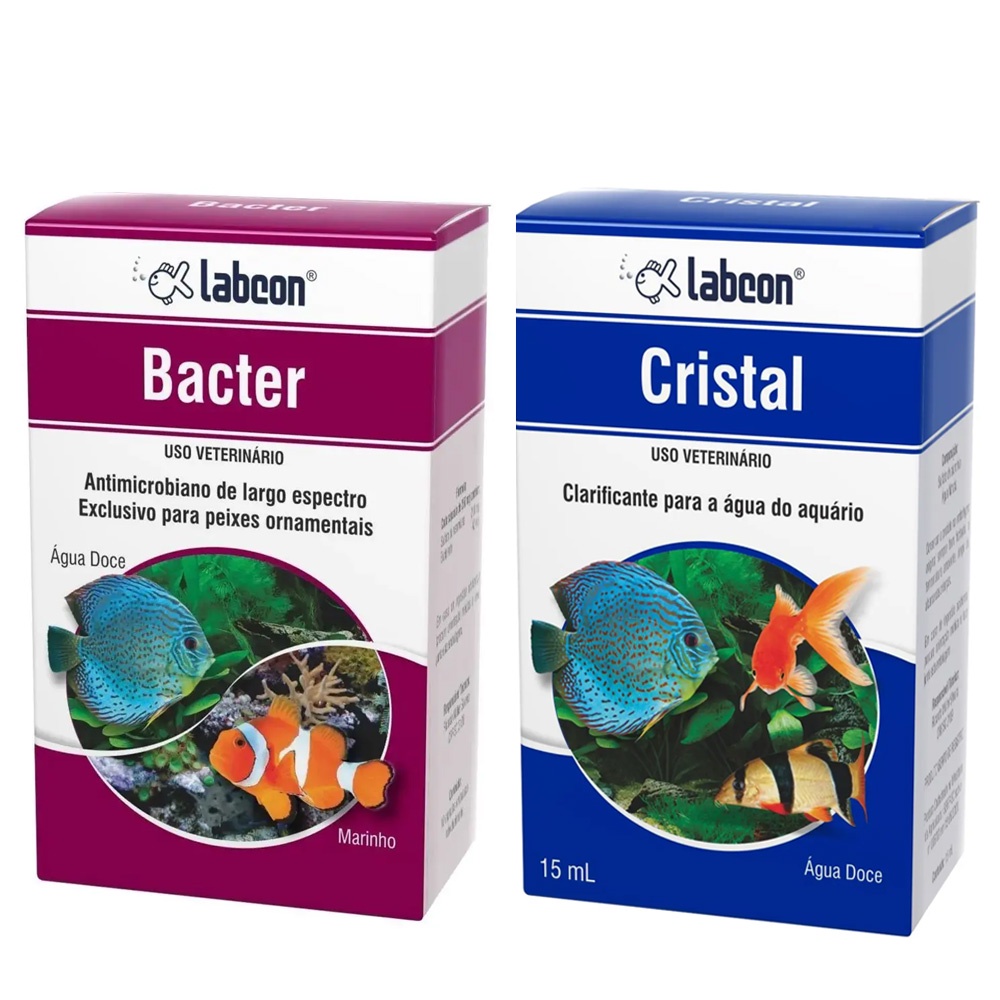 Tratamento de bactérias Bactericida para Peixes Bacter Labcon E ...