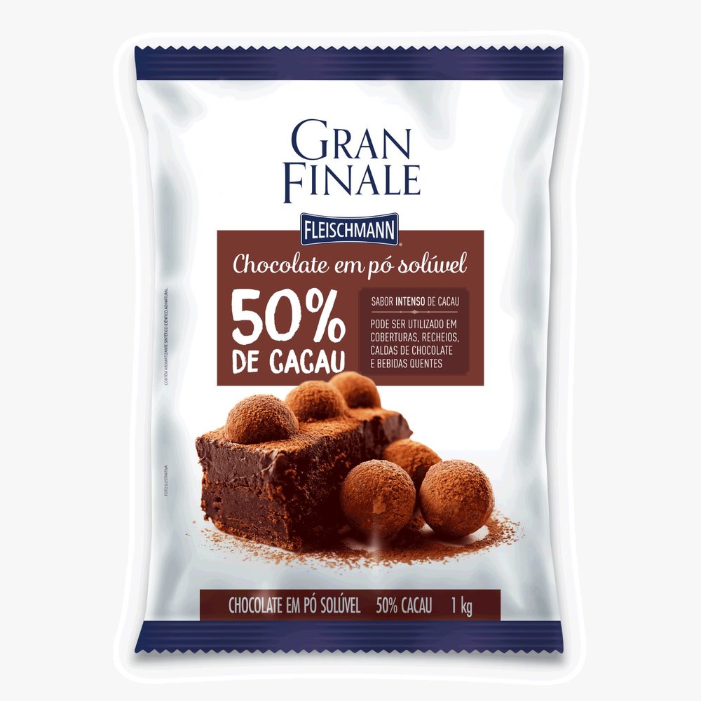 Chocolate Em Pó 50% 1kg - Gran Finale | Shopee Brasil