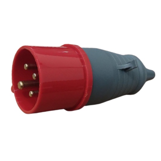 Plug Industrial 32A 3P+T 380\440Vca IP44 6h Soprano | Shopee Brasil