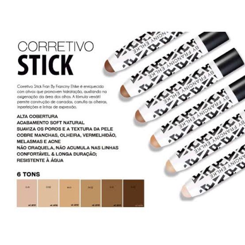 Corretivo em Stick Fran by Franciny Ehlke Cover Stick | Shopee Brasil