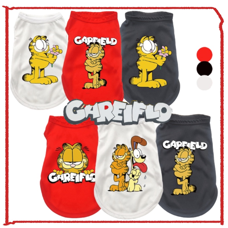 Colete Pte Dog Vest Garfield Padrão S-XXL Top Novo Teddy Bichon Mini ...