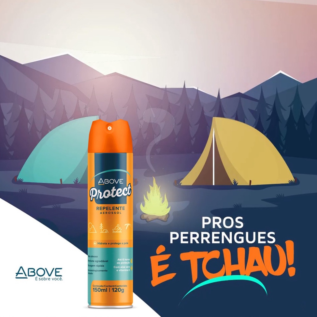 Kit 4 Repelente Spray Protect Above Secagem Rápida 150ml | Shopee Brasil