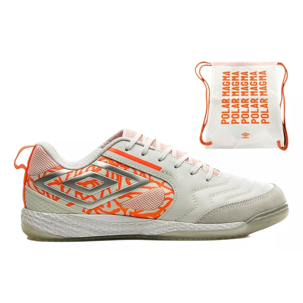Chuteira Umbro Futsal Indoor Pro 5 Bump Polar Magma | Shopee Brasil