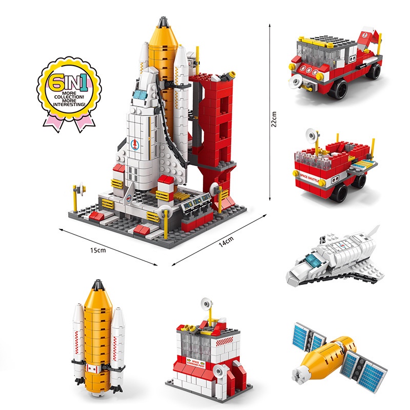 10000pcs Space Shuttle Block Brick City Foguete Construindo Tijolo 6 Em ...