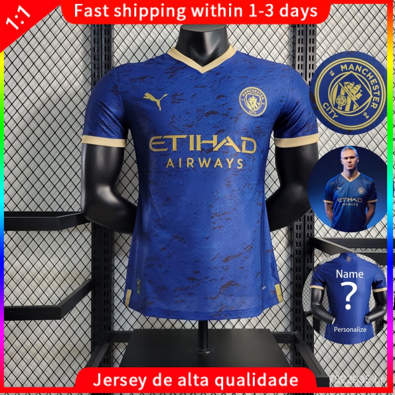 Manchester City 2023-2024 M-C Player Edition Ano Blue Rabbit Camisa ...