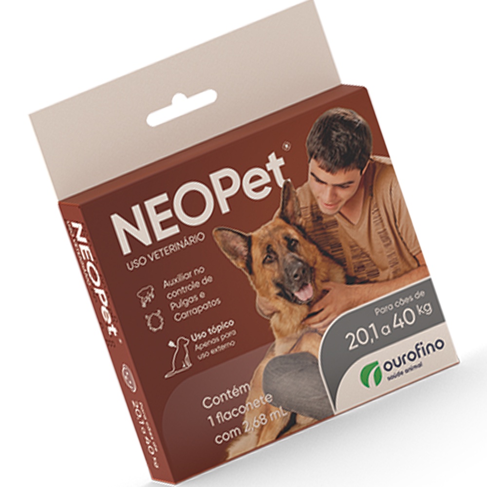 Antipulgas e Carrapatos Neopet 2,68ml Cães 20 a 40Kg - Ourofino Pet ...