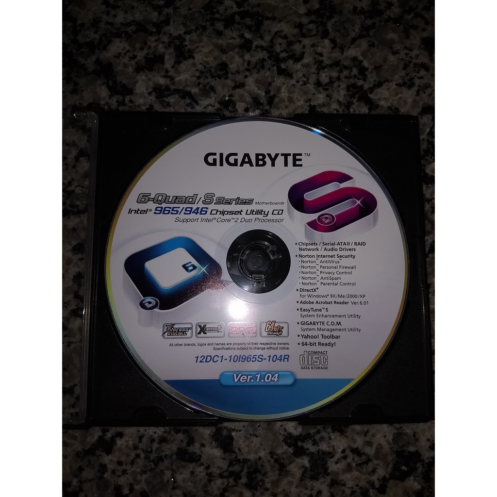 CD DE DRIVERS PLACA MÃE GIGABYTE 6-QUAD - S SERIES - INTEL 965-946 ...