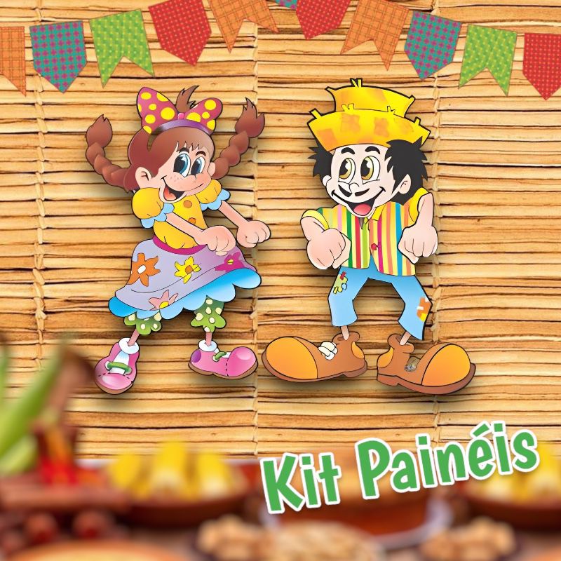 Kit Painel Casal Caipira Festa Junina C/02 Unid | Shopee Brasil