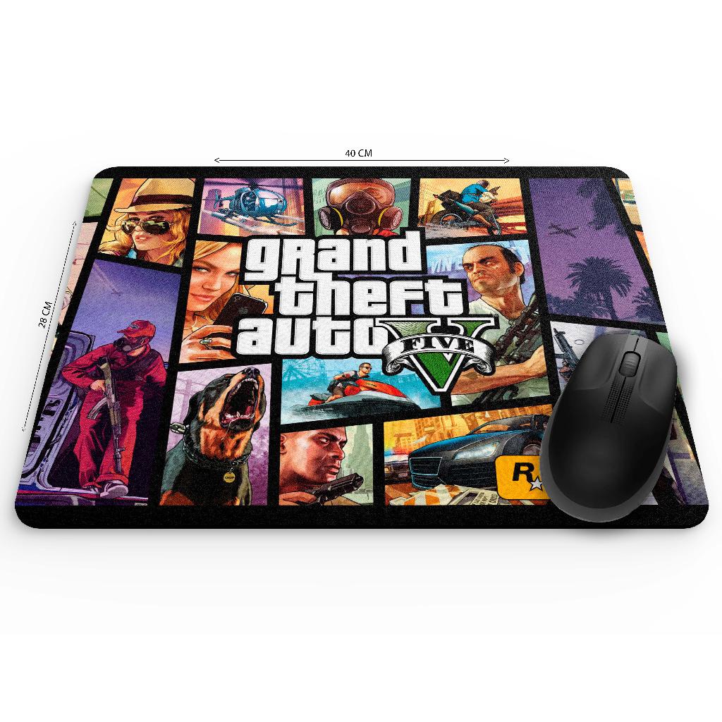 Mouse Pad Gamer Medio 40x28 Grand Theft Auto V Gta | Shopee Brasil