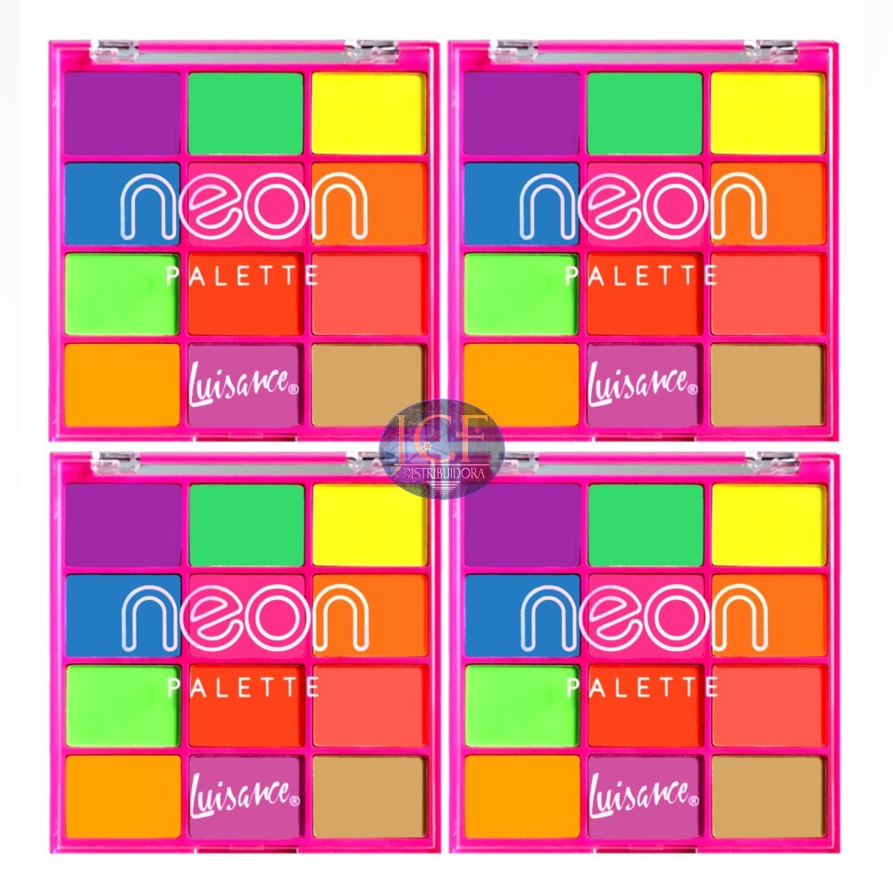 04 Paletas de Sombras Neon Palette 12 Cores L3112 | Shopee Brasil