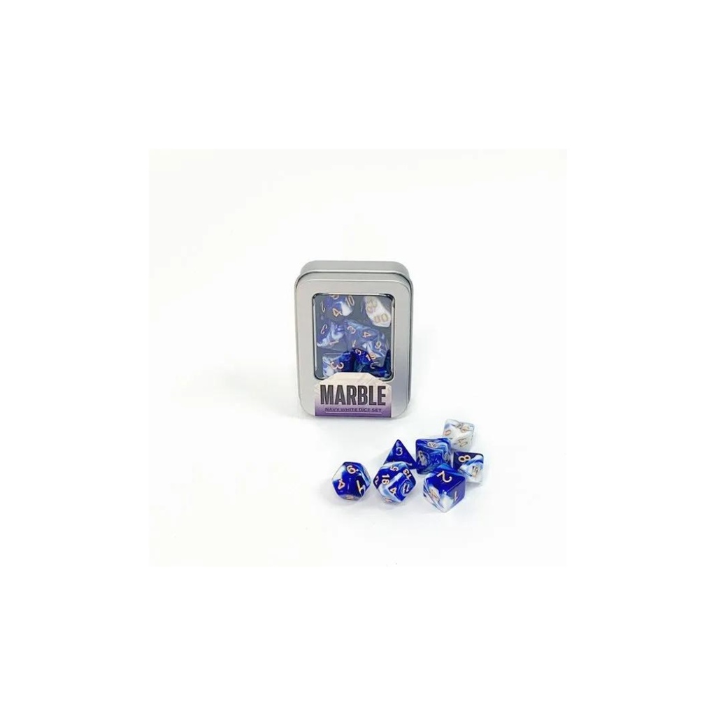 Kit de Dados: Marble - Navy White | Shopee Brasil