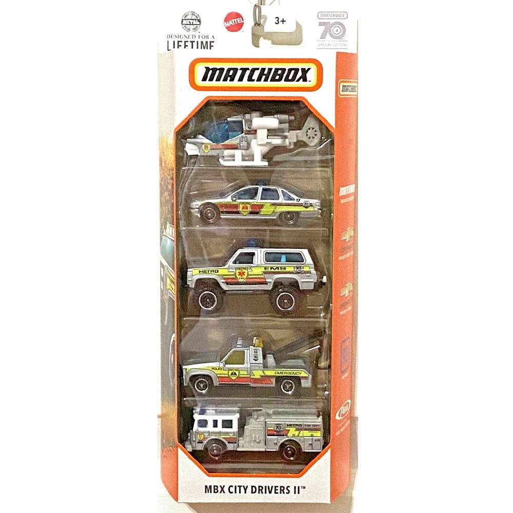 City Drivers 2 Pack Com 5 Matchbox - Mattel C1817-HKY24 | Shopee Brasil
