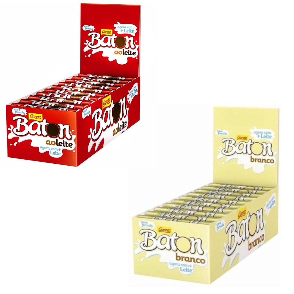 Chocolate Baton, Garoto 30 unidades | Shopee Brasil