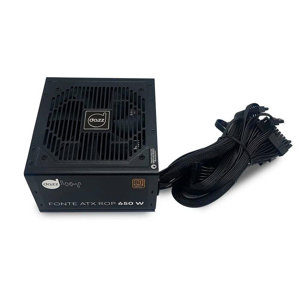 FONTE ATX 650W 80 PLUS BRONZE ROP PFC ATIVO DAZZ | Shopee Brasil