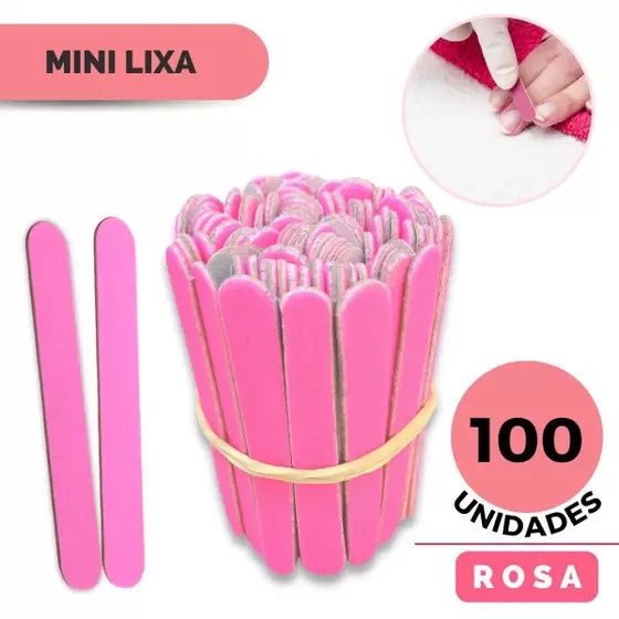 Lixa Mini Rosa para as Unhas Santa Clara - PCT 100Un. | Shopee Brasil