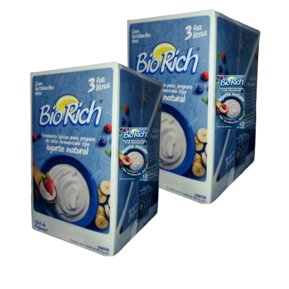 Bio Rich® Fermento Lácteo 24 cartelas c/ 3 Sachês(= 72 sachês) | Shopee ...