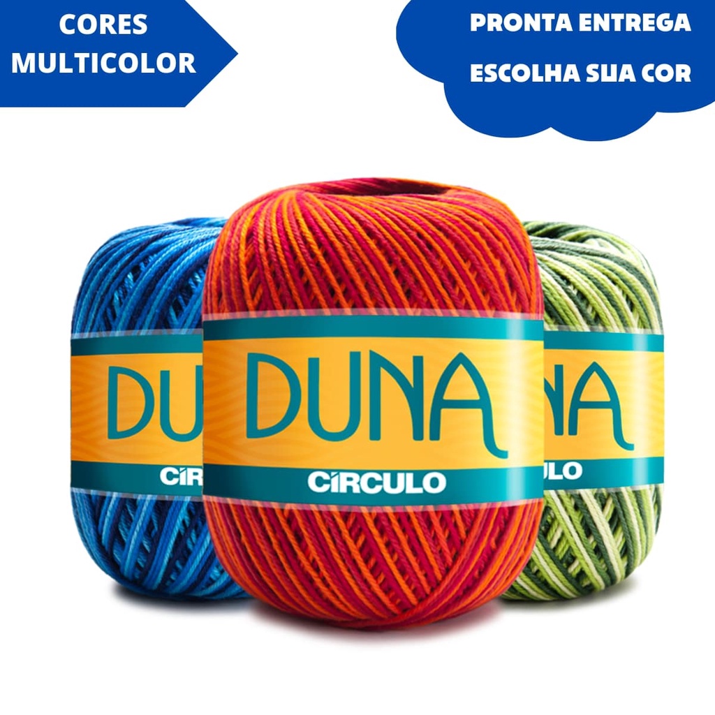 LINHA DUNA CÍRCULO 100 GRAMAS 170 Metros Cartela 2 (Cores Multicolor ...