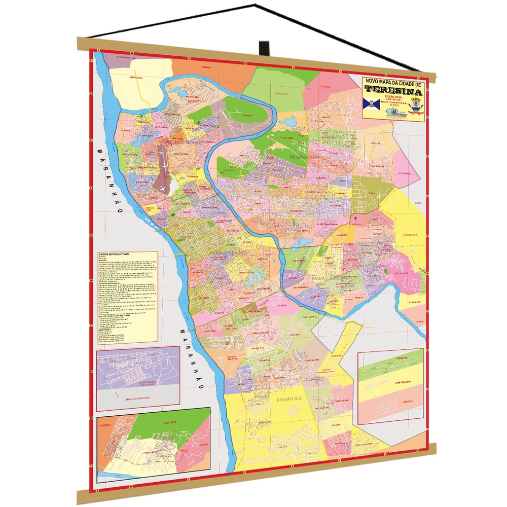 Mapa Cidade Teresina Piauí Politico Rodoviario Banner Geografico ...