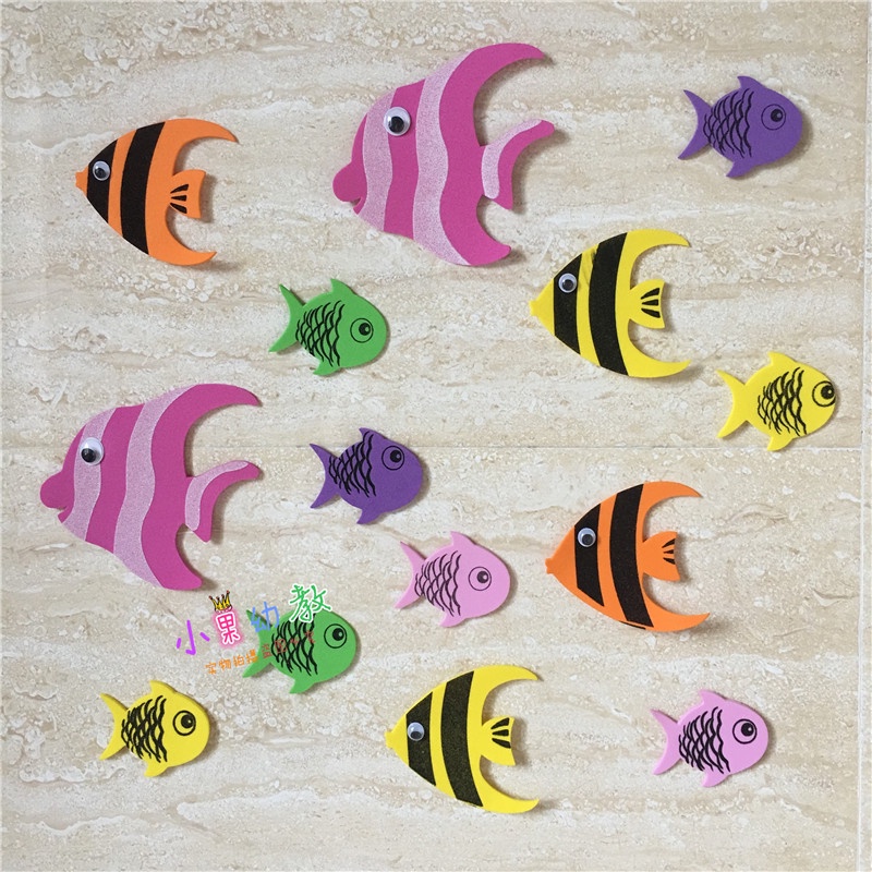 Peixe tropical Marinho Craft 3D EVA Espuma Quadro Negro Decoração De ...