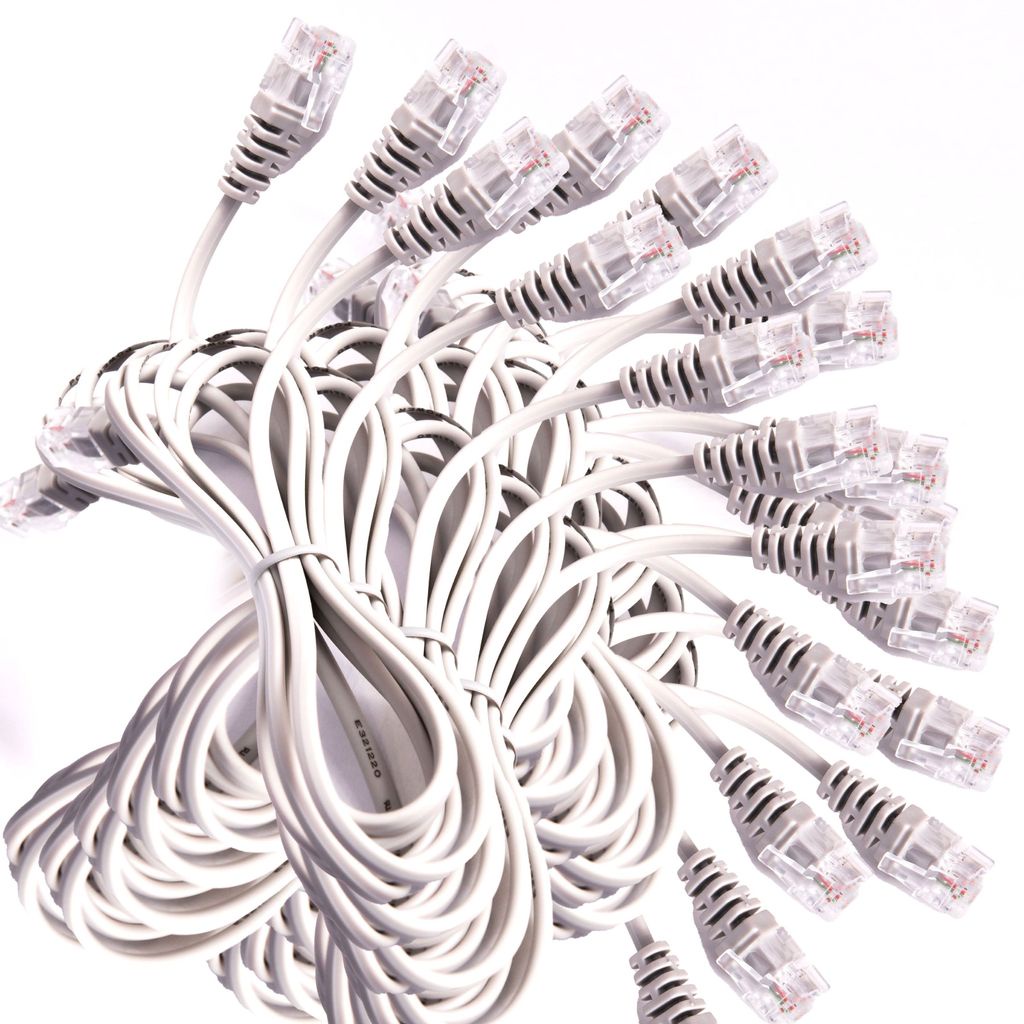 Kit 1000 Cabo Telefonico RJ11 Cinza 2 Vias 1,50M Cabinho | Shopee Brasil