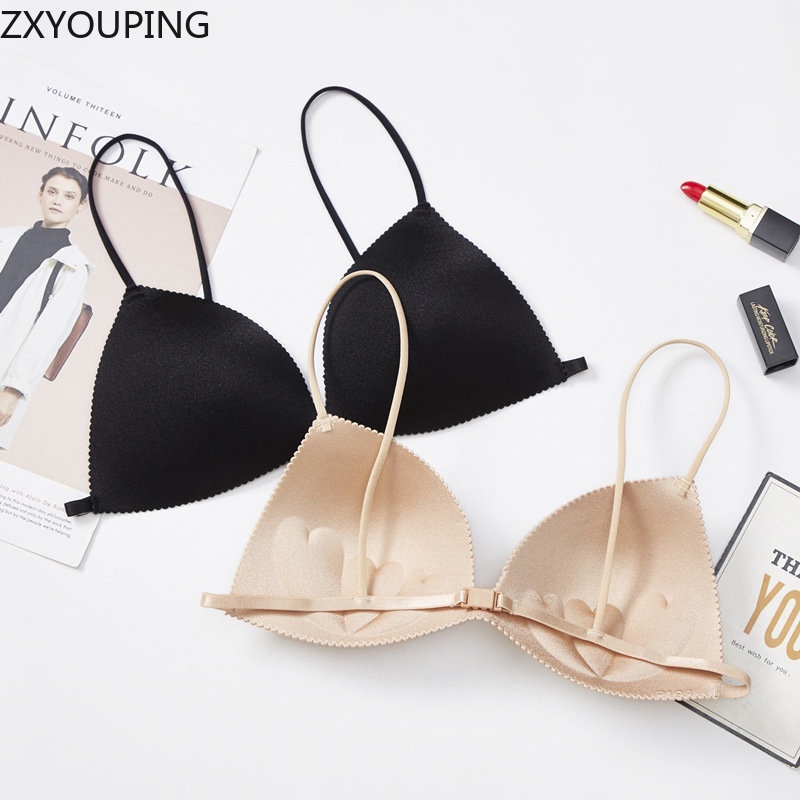 ZXYOUPING Sexy Bra Triangle Cup Reúne O Soutien De Banda Fina Sem Anel ...
