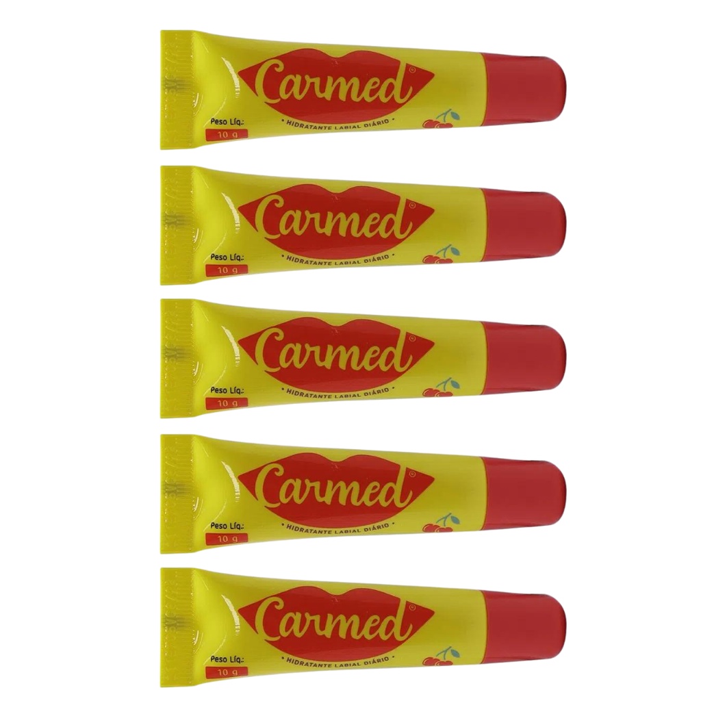 Carmed Hidratante Labial Sabor 10g CIMED CEREJA 5 UNIDADES | Shopee Brasil