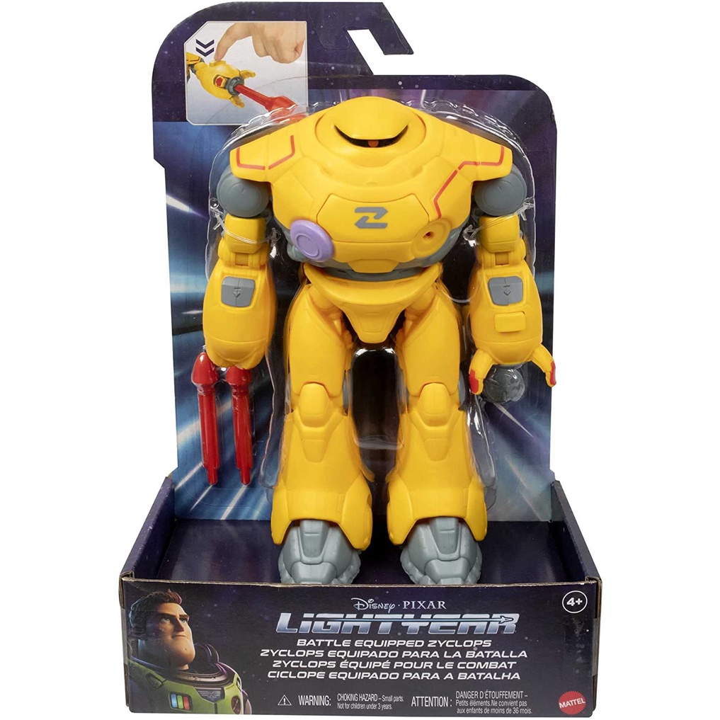 Figura Articulada com Lançador - Disney Pixar - Battle Bot Zyclops - 20 ...