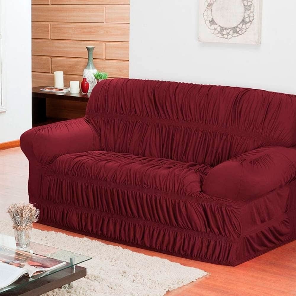 Capas para Sofá 2 e 3 Lugares Malha Gel - VINHO | Shopee Brasil