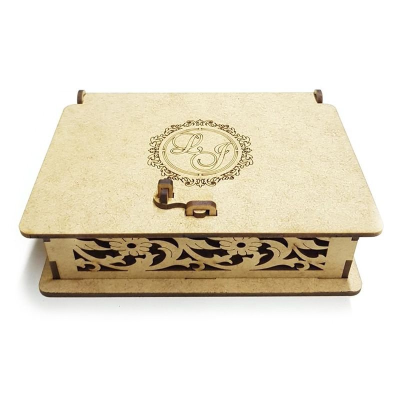 Caixas Casamento Com Brasão mdf Personalizado - 4,2A X 14,2C X 9,8L ...