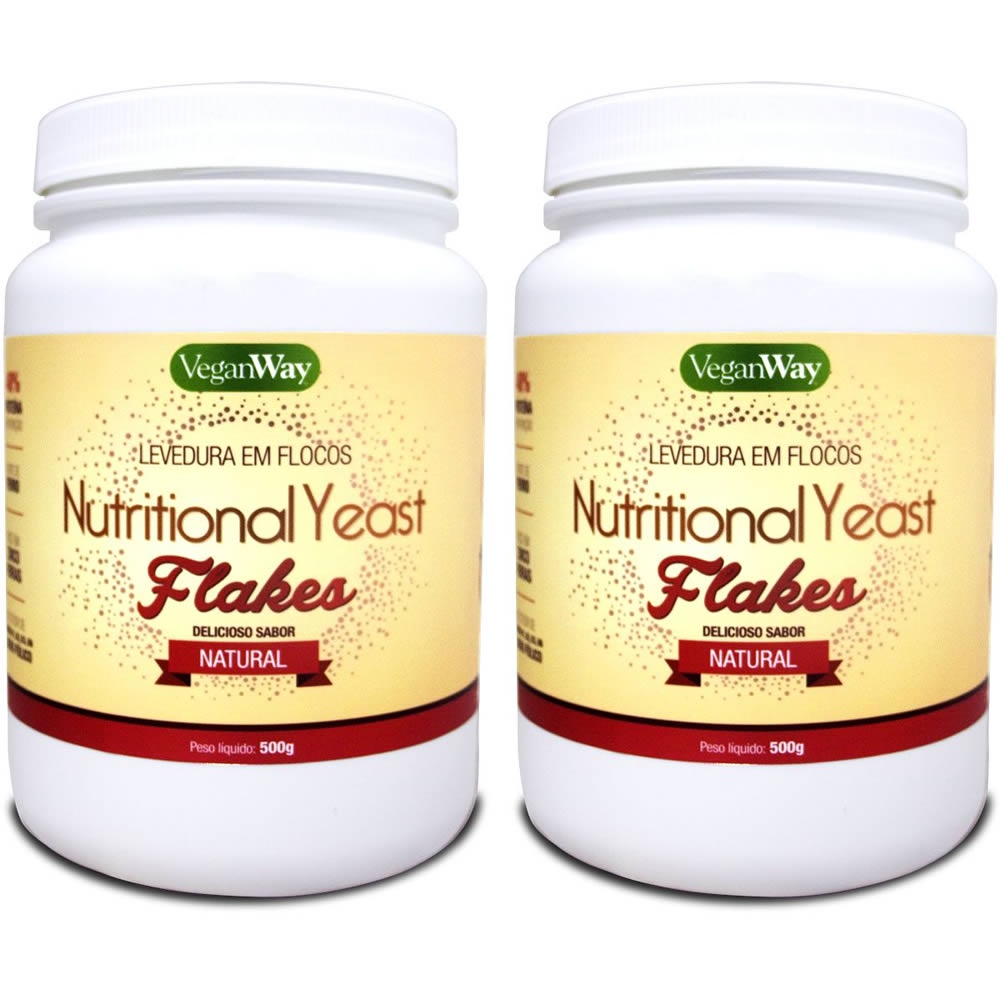 Kit 2 Levedura Nutritional Yeast Em Flocos VeganWay 500g | Shopee Brasil