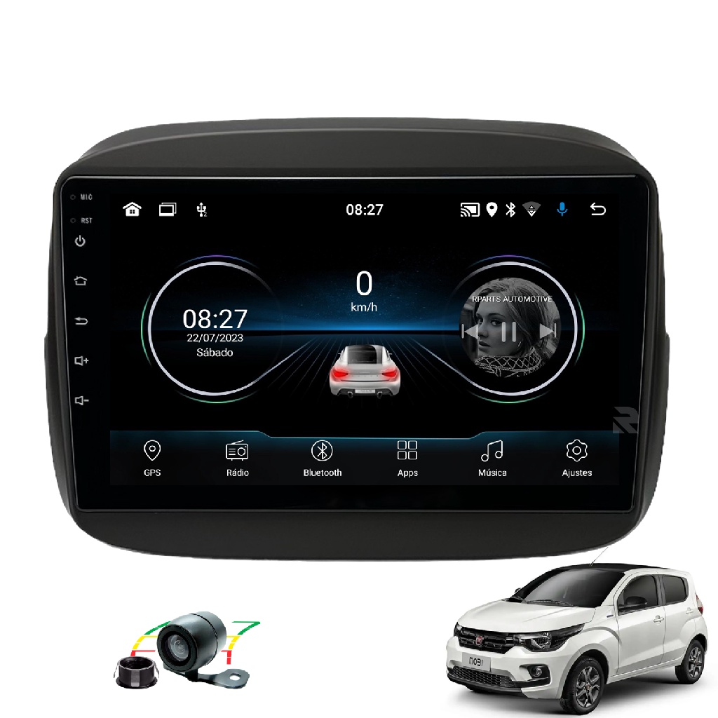Kit Central Multimidia 9 Polegadas Android Fiat Mobi 2016 a 2023 | Shopee Brasil